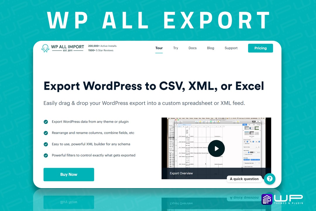 WP All Export Pro - wpthemenplugin
